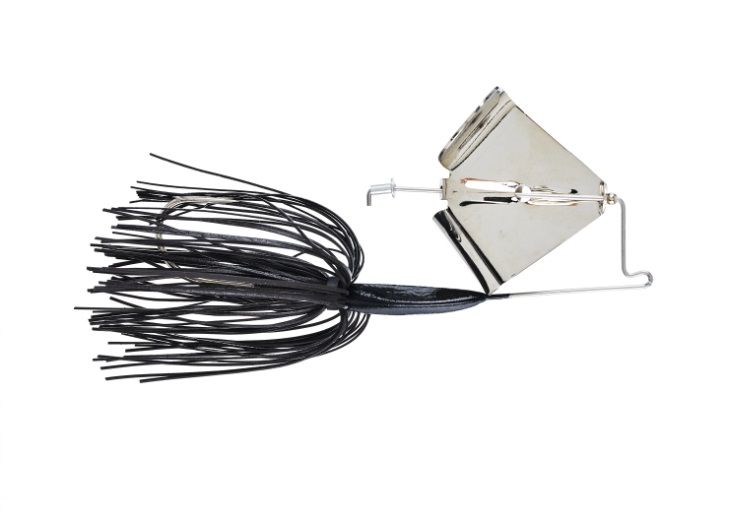 Boogerman Lures BB110BN38 Buzzbait Black/Nickel Delta Blade 3/8oz ...
