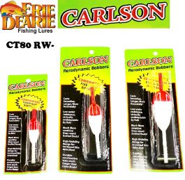 Carlson Aerodynamic Bobber Red/White (Select Size) CR80RW - Fishingurus ...