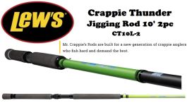 Lew's Crappie Thunder 10' Light Jigging Rod 2pc CT10L-2 - Fishingurus ...