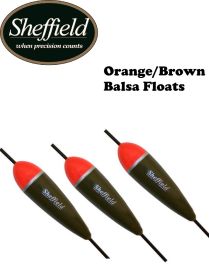 Sheffield Balsa Float Org/Brwn (Select Size) SFB- - Fishingurus Angler ...