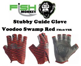 Fish Monkey Stubby Guide Gloves Voodoo Swamp Red (Select Size) FM18-VSR ...