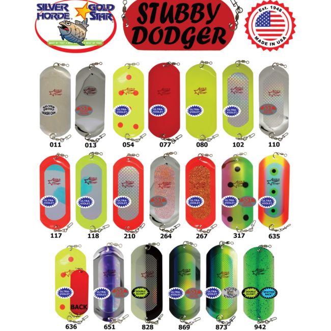 Silver Horde Gold Star Stubby Dodger (SELECT COLOR) 4950 - Fishingurus ...