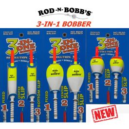 Rod N Bobbs Revolution X 3-In-One bobber Premium Balsa Float 2PK ...