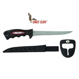 Eagle Claw Soft Handle Fillet Knife With Sheath & Sharpener ECK6 ...