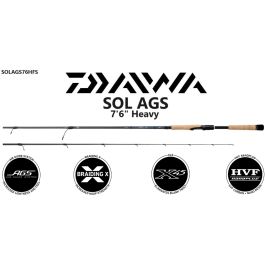 Daiwa SOL AGS 7'6" Heavy Spinning Rod SOLAGS76HFS - Fishingurus Angler ...
