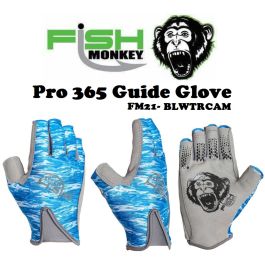 Fish Monkey Pro 365 Guide Glove Blue Water Camo (Select Size) FM21 ...