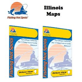 Fishing Hot Spots Map Illinois Deluxe View (Select Lake) L ...