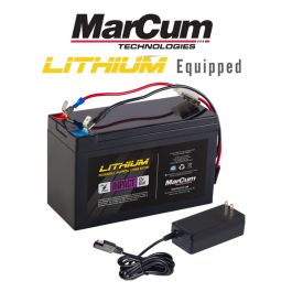 MarCum 12v 6AH Lithium Battery Kit W/ 3amp Charger LP4126KIT ...