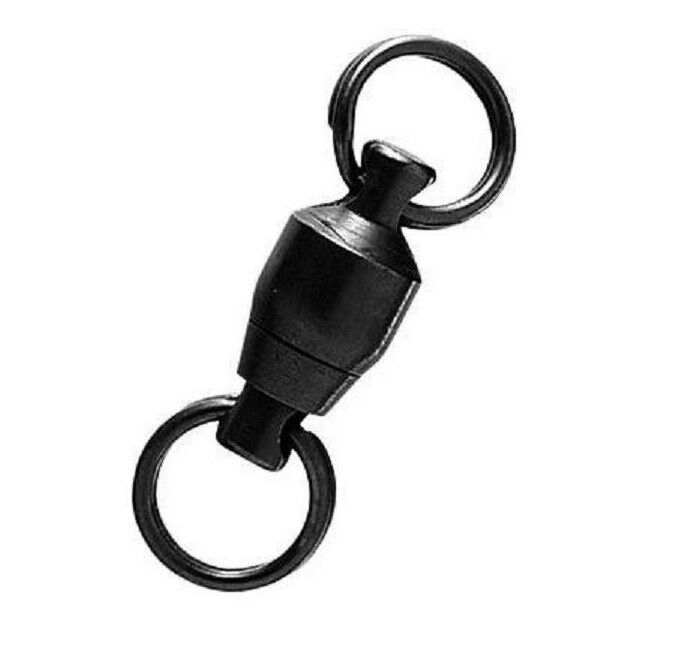 Sampo Ball-Bearing Split Ring Swivels Black 3-Pack BRB (Select Size) | eBay