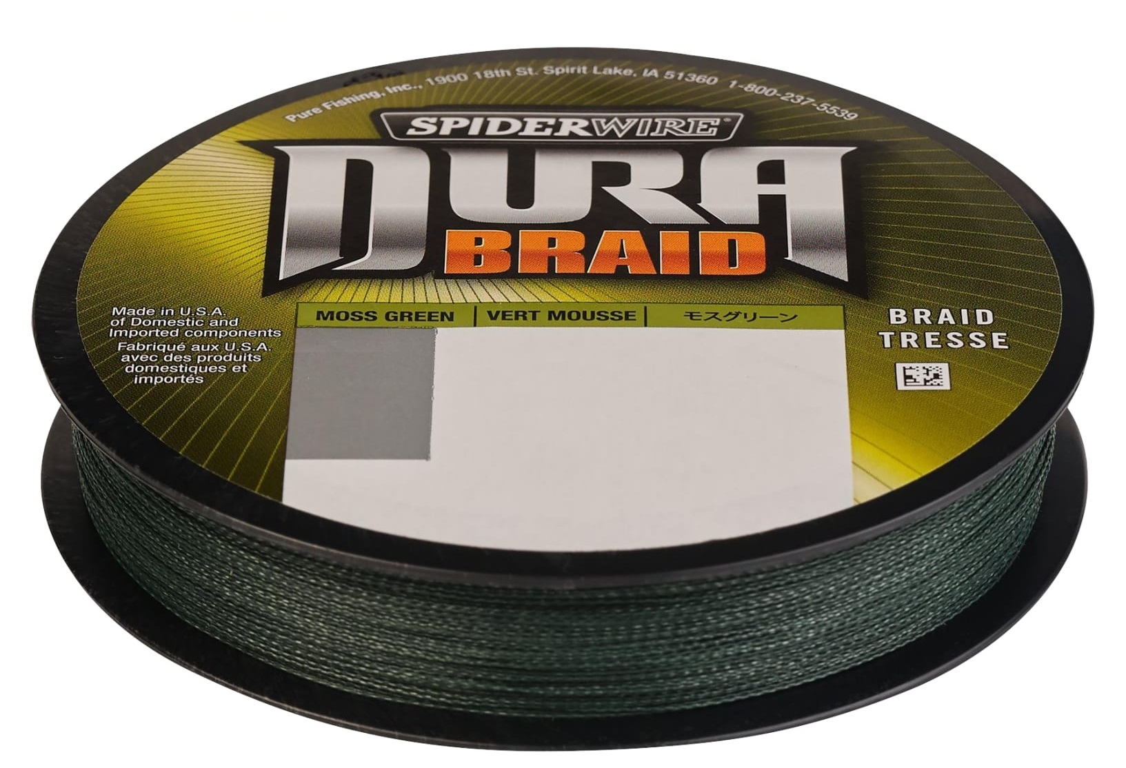 Spiderwire Durabraid Braided Line Moss-Green 150yd Spool (Select Lb ...
